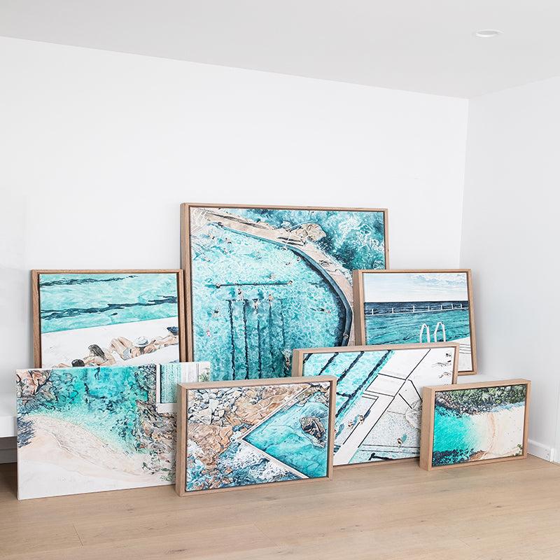 Beach Day at Clovelly: Limited Edition Watercolour Wall Print – Leah's Mark