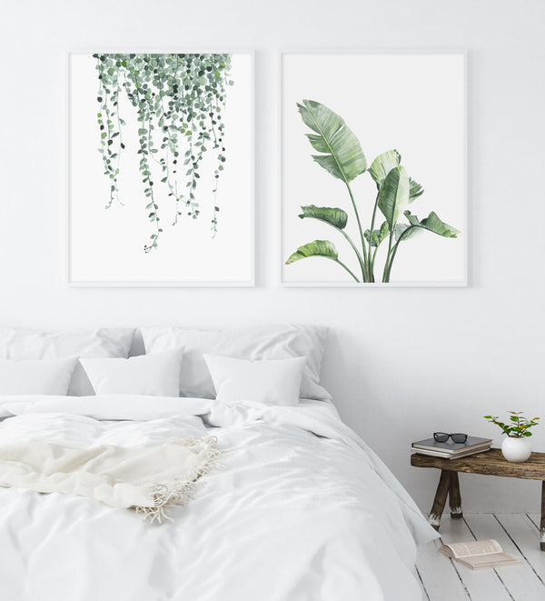 Hanging Pearls: Watercolour Wall Print